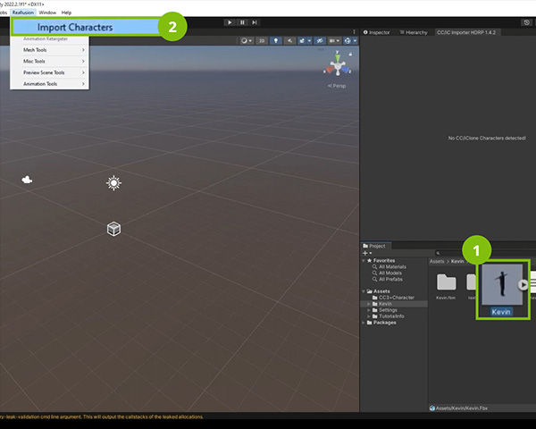 Select the actor and use AutoSetup to import the actor.