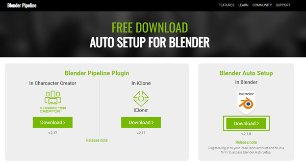 Download the Blender Auto Setup.
