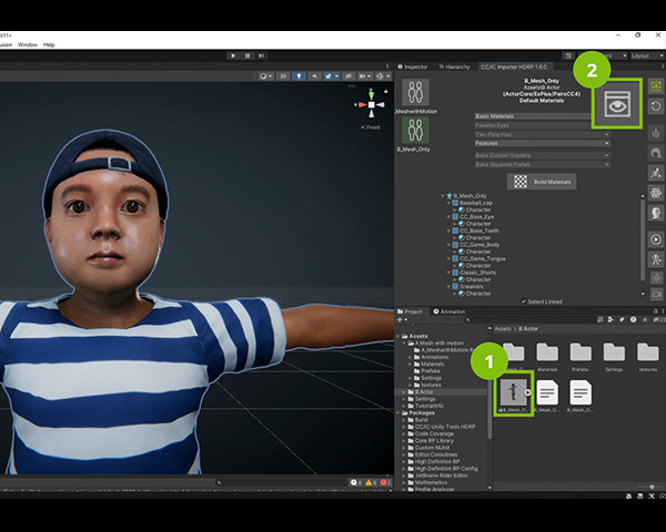 Click on "Preview Actor" to inspect the actor.