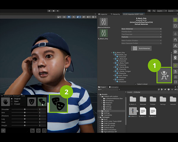For motions with facial expressions, click on "Animation Adjustment ...