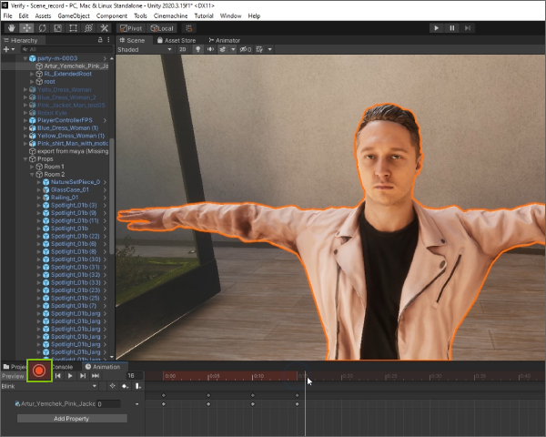 Enable record, and adjust the blendshape’s parameters you want.