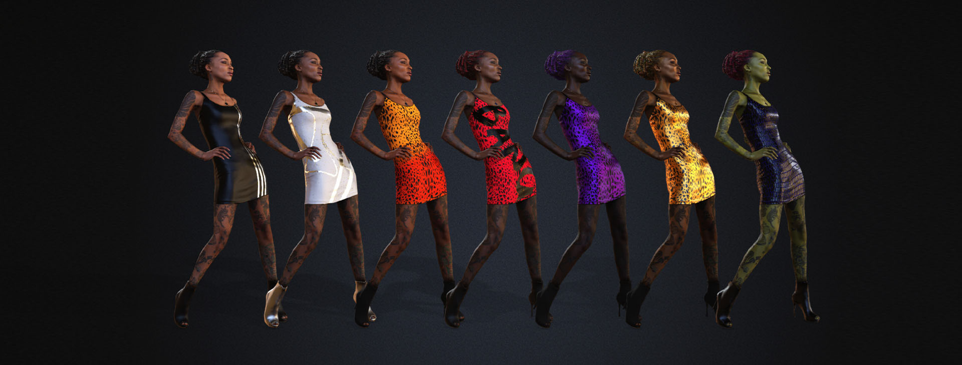 Animated 3D characters with unlimited look