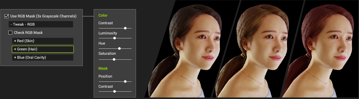 3D character animation with color variation