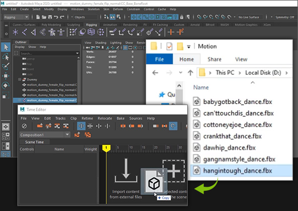 Import animation and apply to reallusion's character.